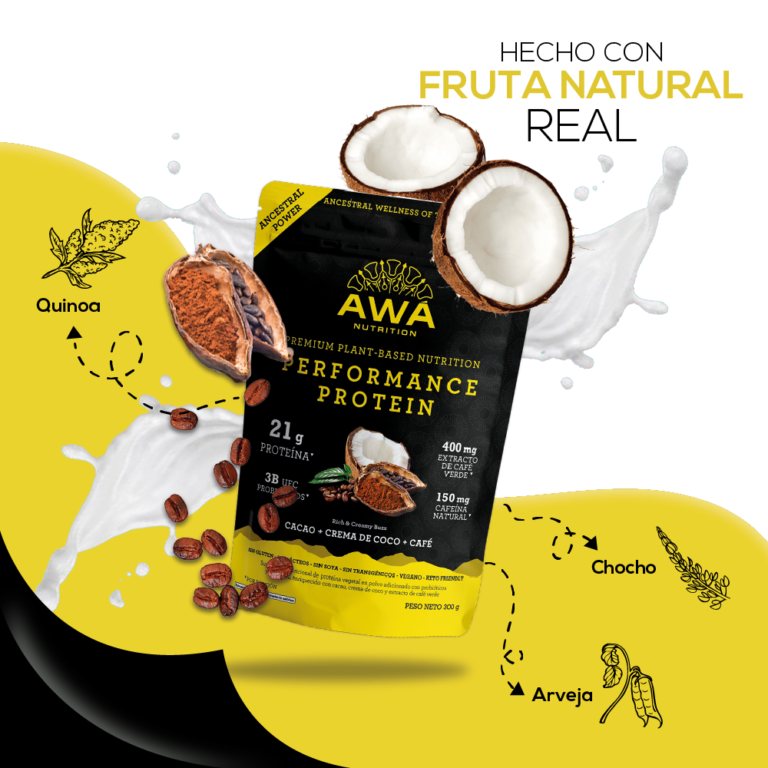 PERFORMANCE PROTEIN – Cacao + Coco + Café Ancestral Power 300g – AWÁ ...