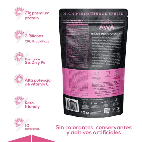 PERFORMANCE PROTEIN – Mora + Uvilla + Mortiño Andean Berries 300g – AWÁ ...
