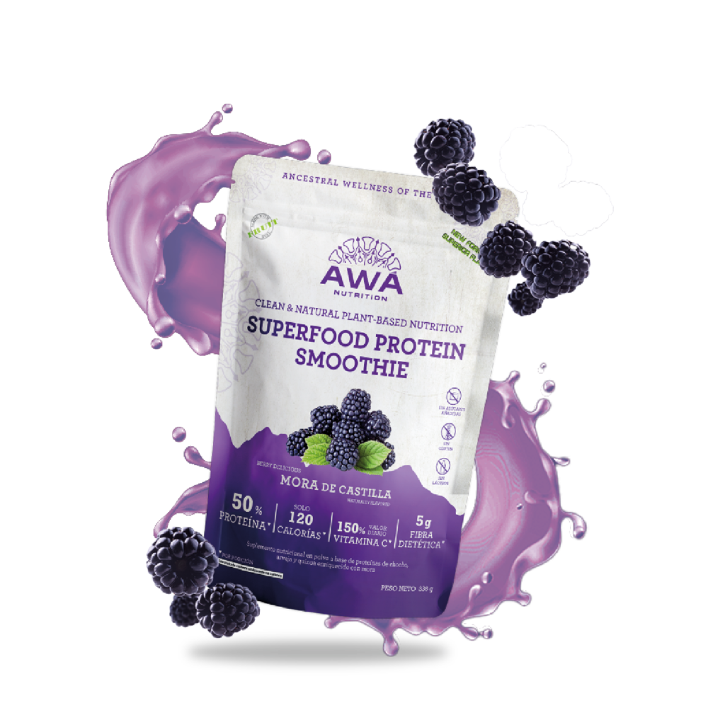 SUPERFOOD PROTEIN SMOOTHIE – Mora 336g – AWÁ Nutrition