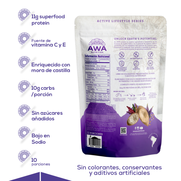 SUPERFOOD PROTEIN SMOOTHIE – Mora 336g – AWÁ Nutrition
